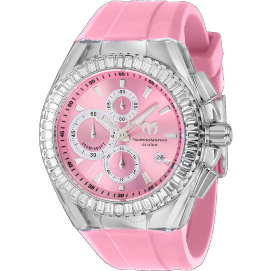 Technomarine Cruise Chronograph Quartz Crystal Pink Dial Men's Watch TM ...