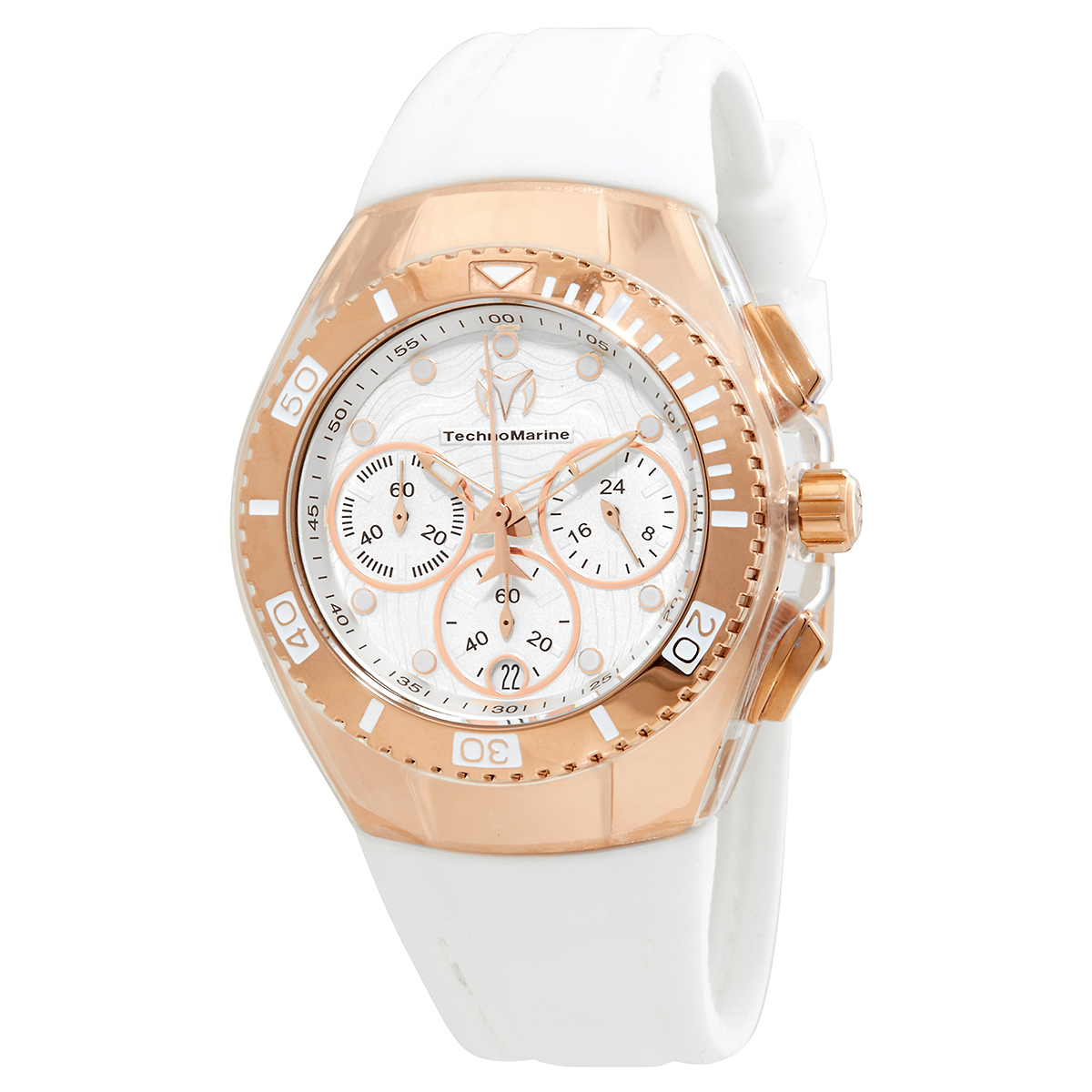 Technomarine Cruise Chronograph Quartz White Dial Ladies Watch TM ...