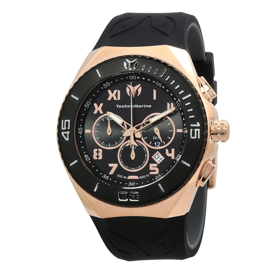Technomarine Manta Chronograph Quartz Black Dial Men's Watch TM-220009 ...