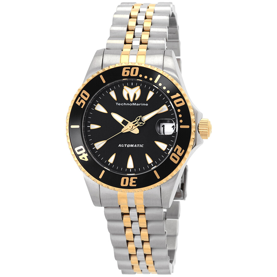 Technomarine Manta Sea Automatic Black Dial Ladies Watch TM-219059 ...