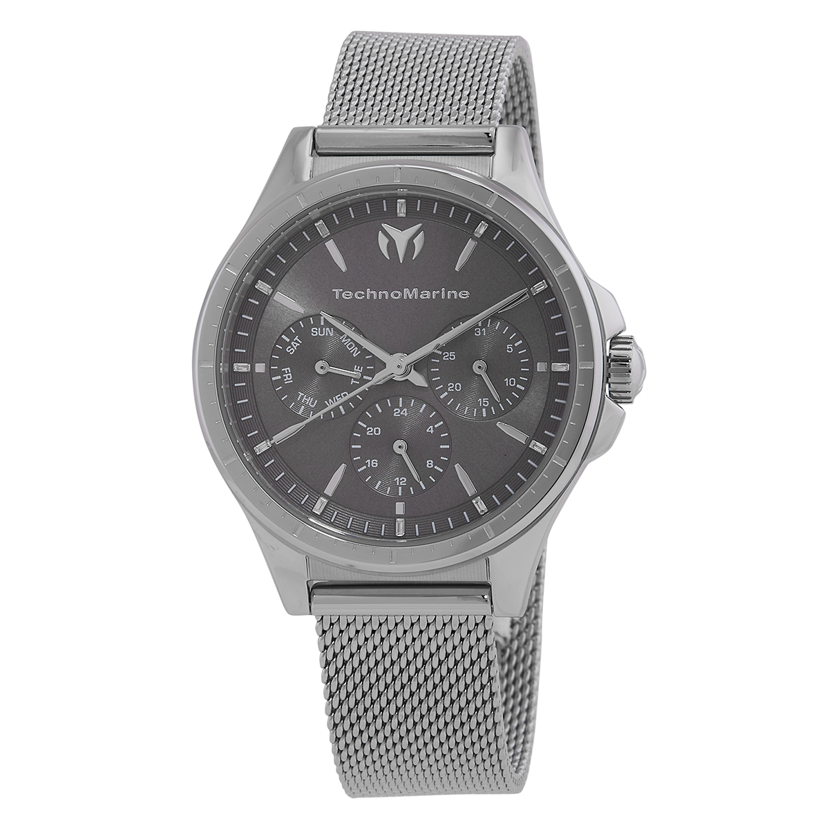 Technomarine MoonSun Date-Day Quartz Charcoal Dial Ladies Watch TM ...