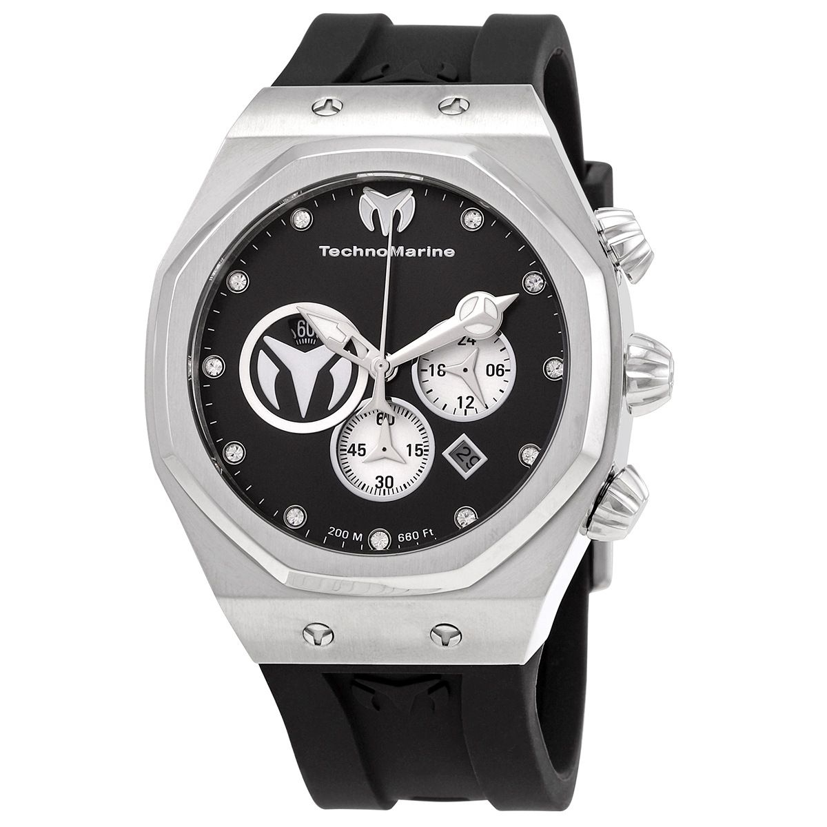 Technomarine Reef Sun Chronograph Quartz Diamond Black Dial Men's Watch ...