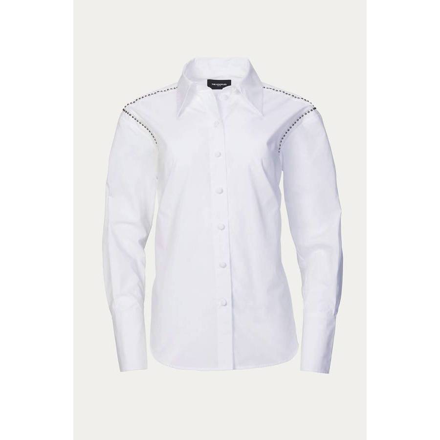 The Kooples Ladies Studded Shirt White, Size 0 (Xs) 97735-White-0 (XS ...