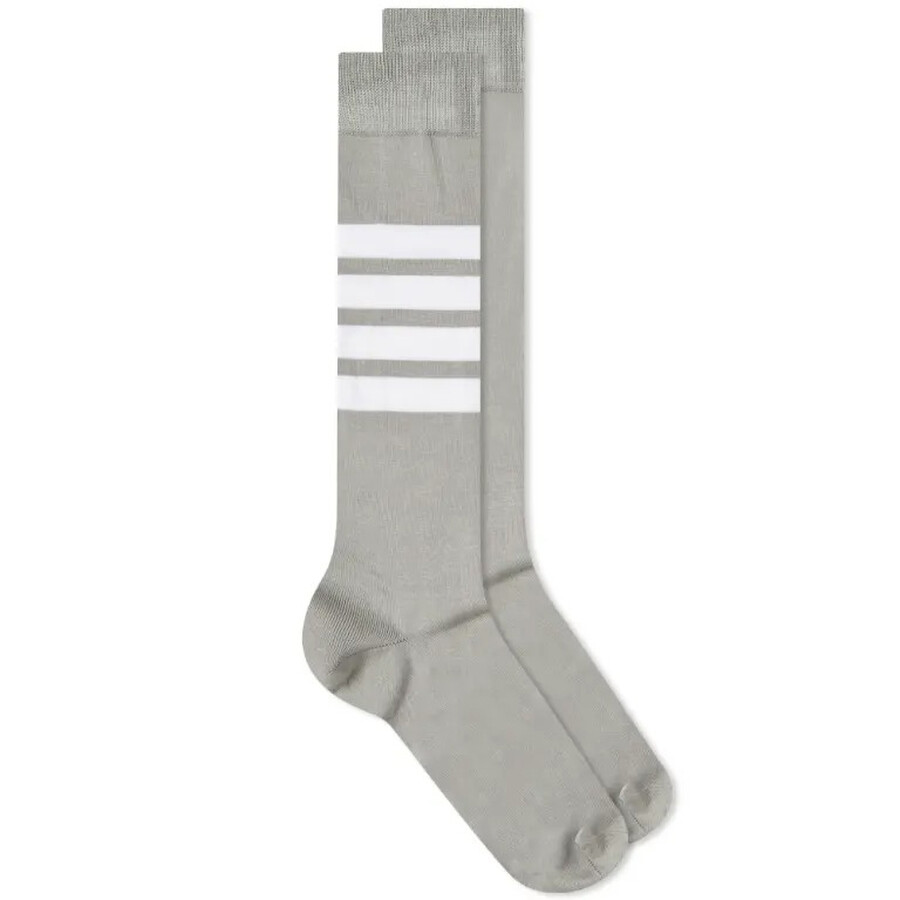 Thom Browne Ladies Light Grey 4-Bar Striped Socks FAS026B 01690 055 ...