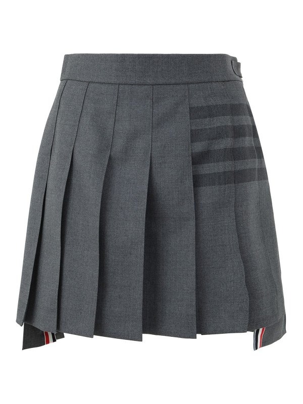 Thom Browne Ladies Med Grey Twill School Uniform Mini Skirt | ModeSens