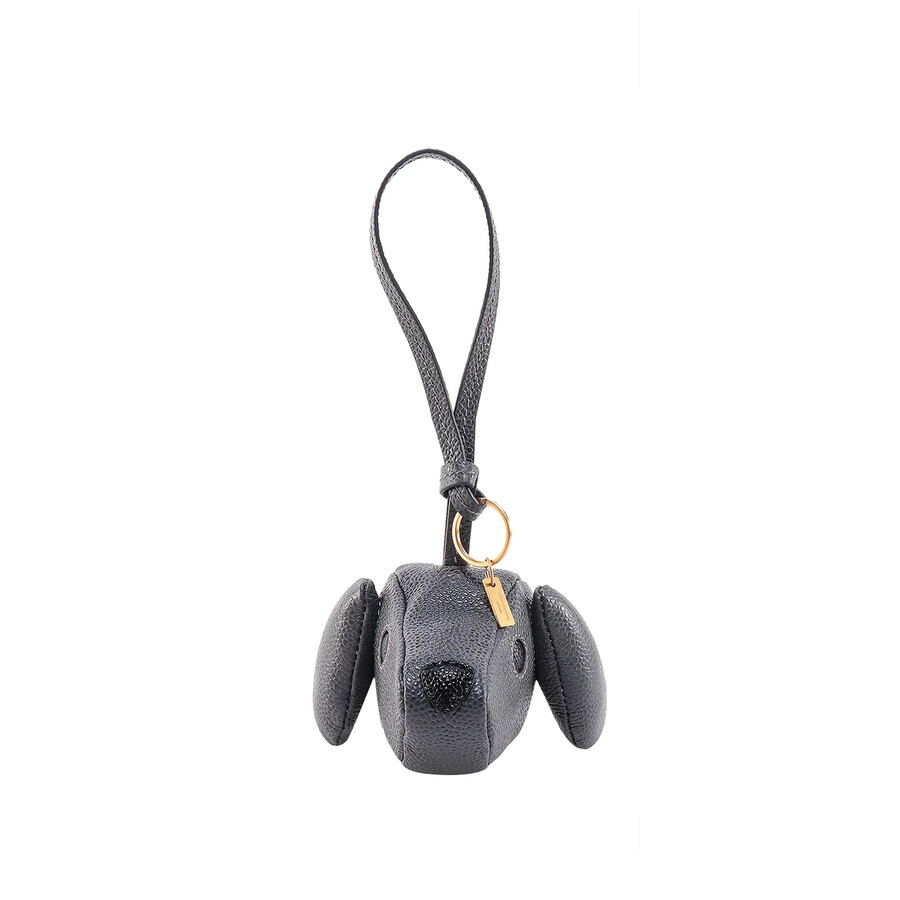 Thom Browne Med Grey Pebble Grain Leather Hector Coin Key Ring UAK003A 00198 035 - Jomashop