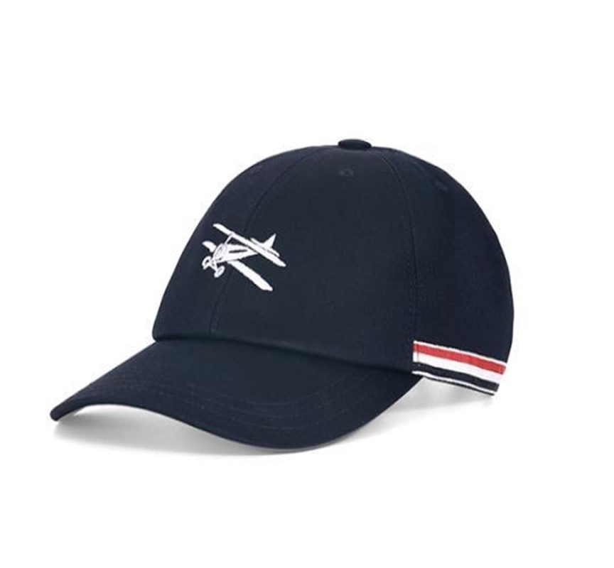 Thom Browne Navy Plane Logo Baseball Cap, Size Large MHC328E-10323 ...