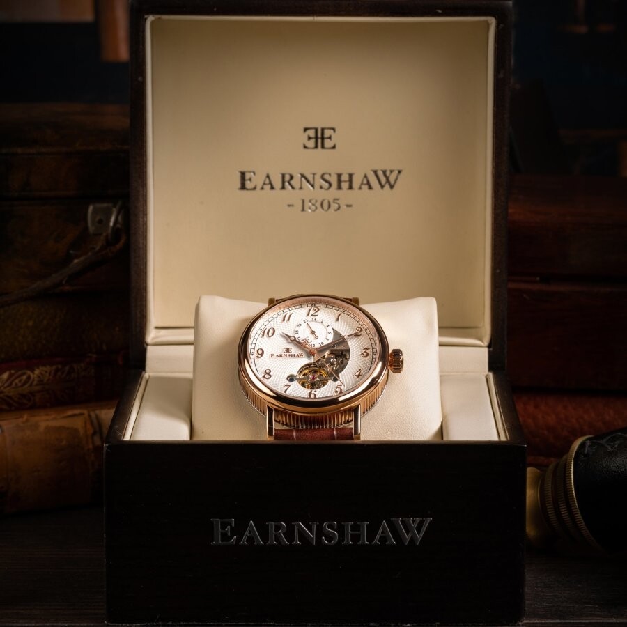 Thomas Earnshaw Beaufort Automatic White Dial Men's Watch ES-8082-03 ...