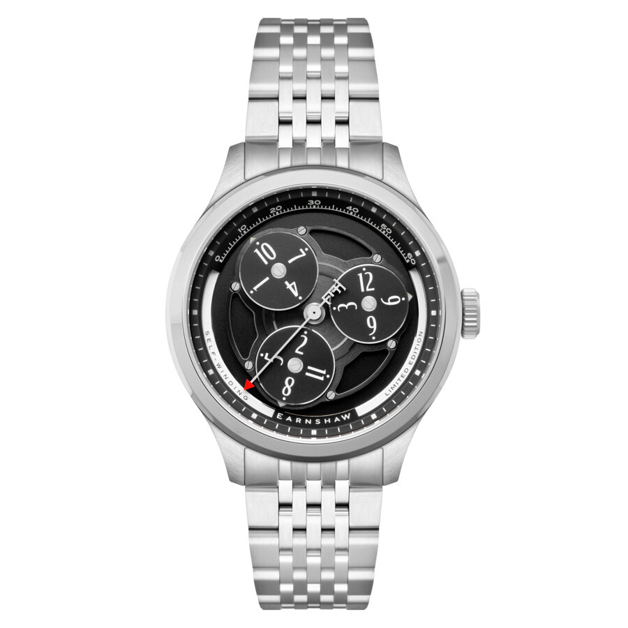 Thomas Earnshaw Hexham Trisect Black Dial Men's Watch ES-8304-11 194595078688 - Watches, Hexham ...