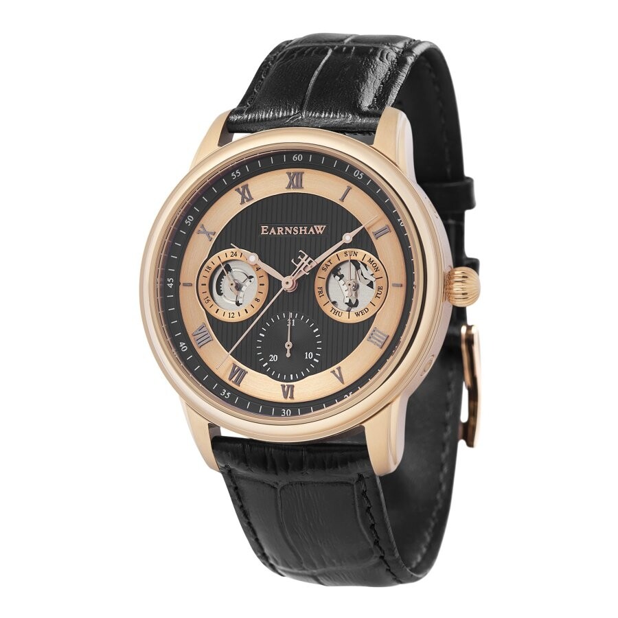 Thomas Earnshaw Longitude Multi-Function Quartz Black Dial Men's Watch ...