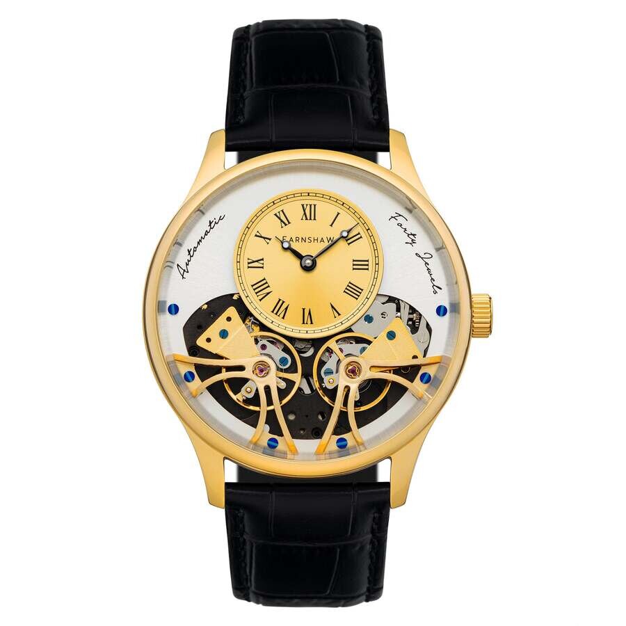 Thomas Earnshaw Scientists Faraday Double Barrel Gold-tone Dial Men's ...