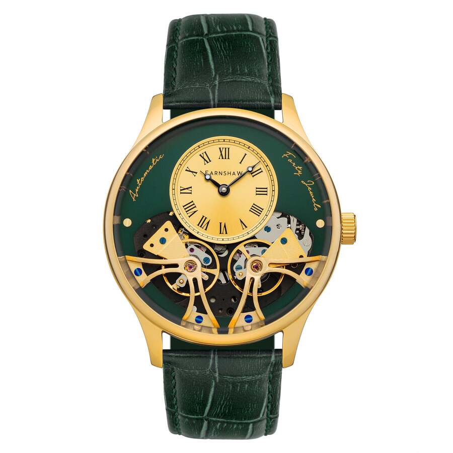 Thomas Earnshaw Scientists Faraday Double Barrel Gold-tone Dial Men's ...