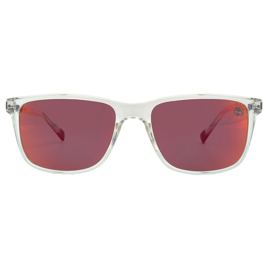 Timberland Smoke Red Mirror Polarized Phantos Mens Sunglasses Tb9152