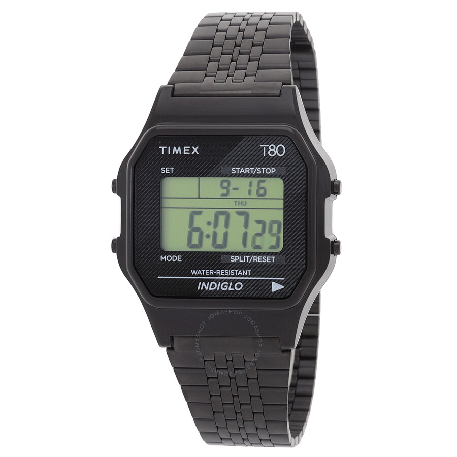 Timex 80 Alarm Quartz Digital Stainless Steel Bracelet Unisex Watch ...