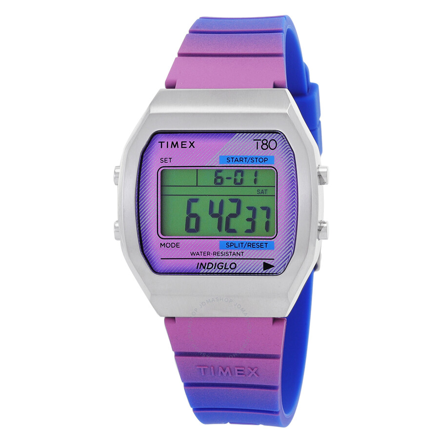 Timex 80 Alarm Quartz Resin Strap Unisex Watch TW2V74600 Timex Watches ...