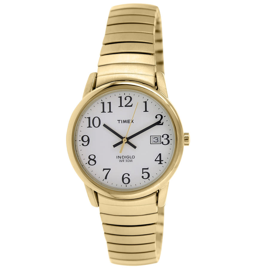 Timex Easy Reader Quartz White Dial Men's Watch T2N090 753048327416 ...