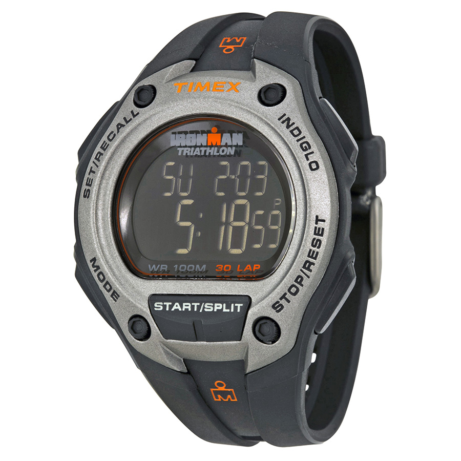 Timex Ironman Triathlon 30 Lap Digital Grey Resin Men s Watch T5K758 Timex Ironman Triathlon 30 Lap Digital Grey Resin Men s Watch T5K758