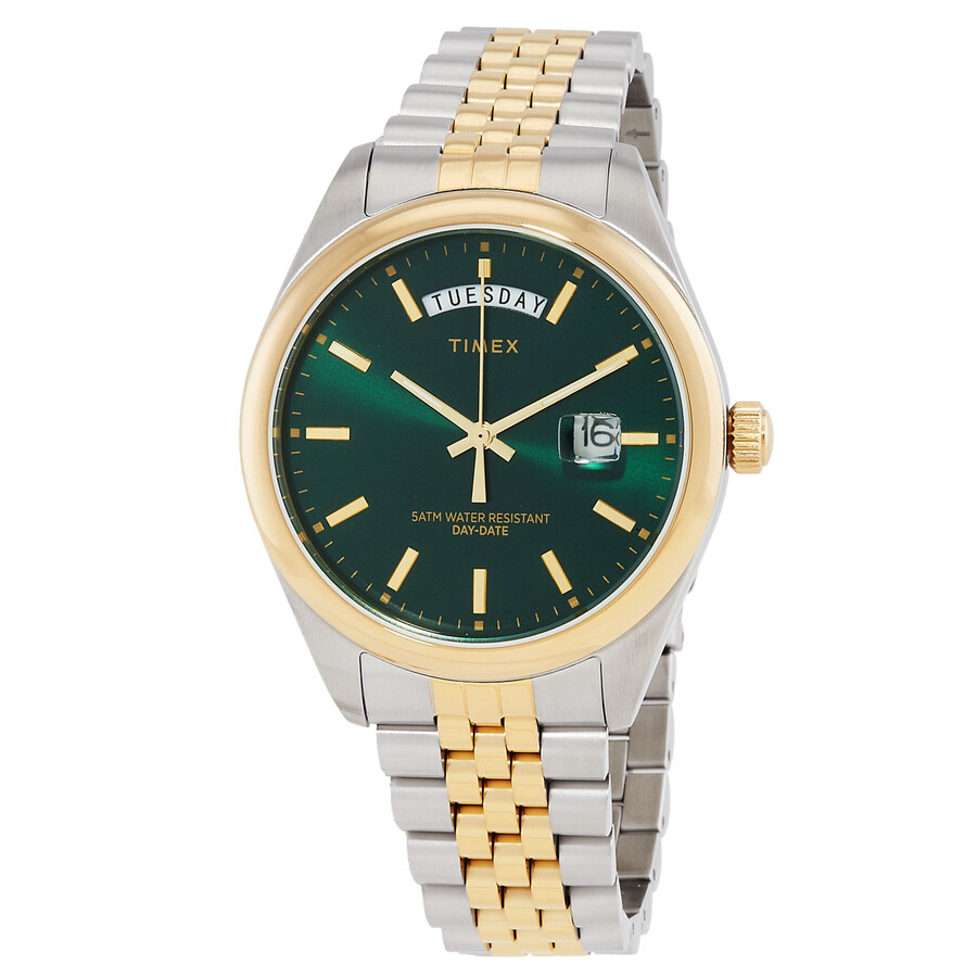 Timex Legacy Quartz Green Dial Two-Tone Men's Watch TW2W42800 Timex ...