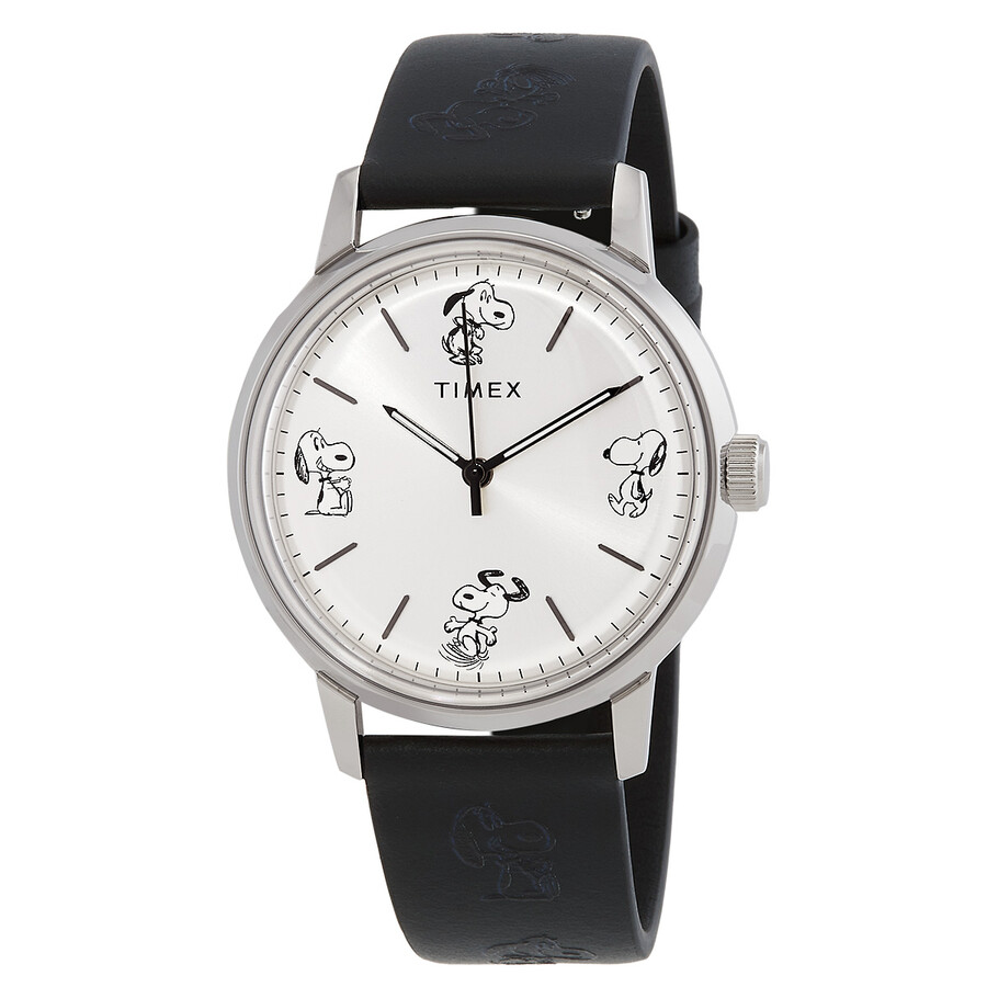 Timex Marlin X Peanuts Sketch Automatic Silver Dial Men's Watch ...