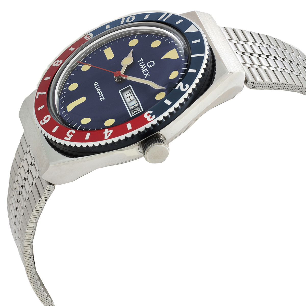 Mua Q Timex Reissue Quartz Blue Dial Pepsi Bezel Watch TW2T80700ZV ...