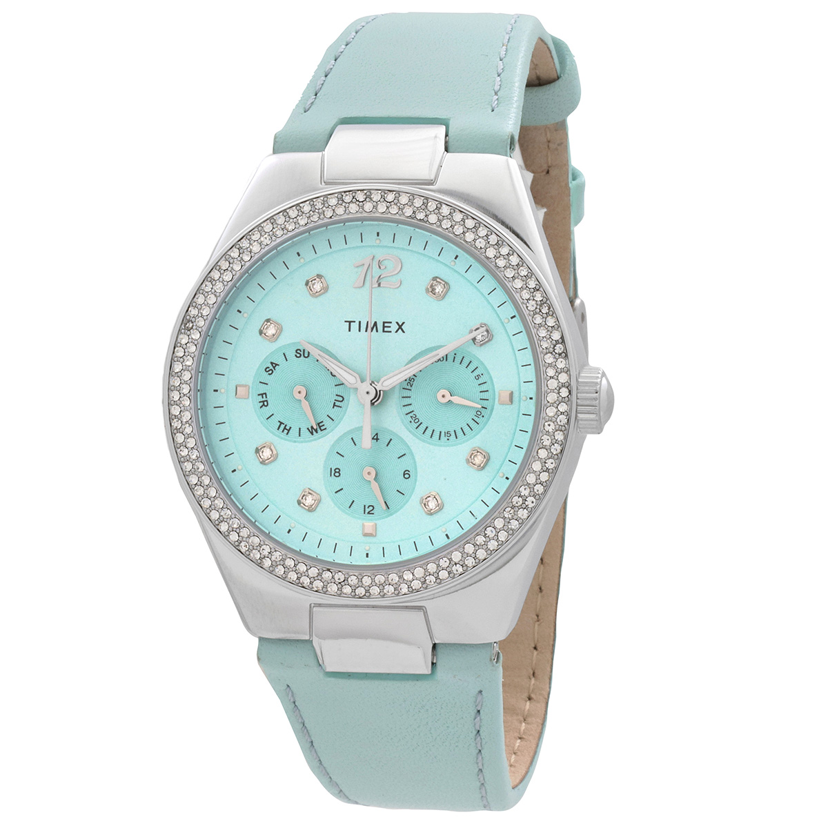 Timex Simone Multifunction Quartz Crystal Blue Dial Ladies Watch ...