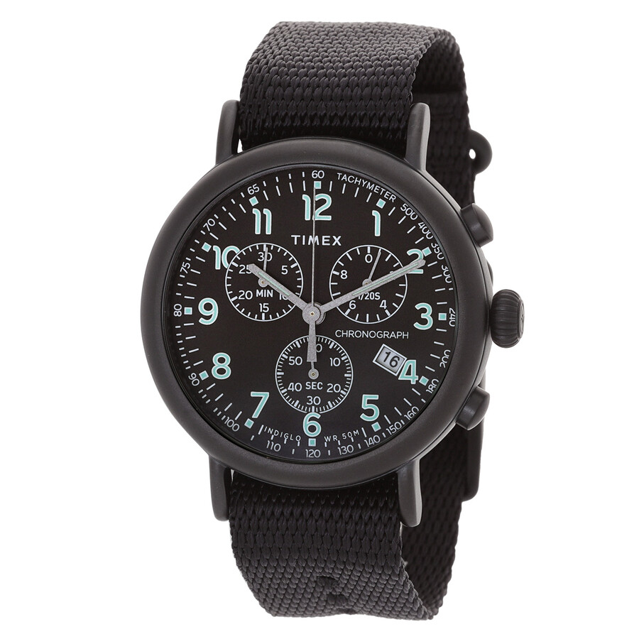 Timex Standard Chrono Chronograph Quartz Black Dial Watch TW2T21200 ...