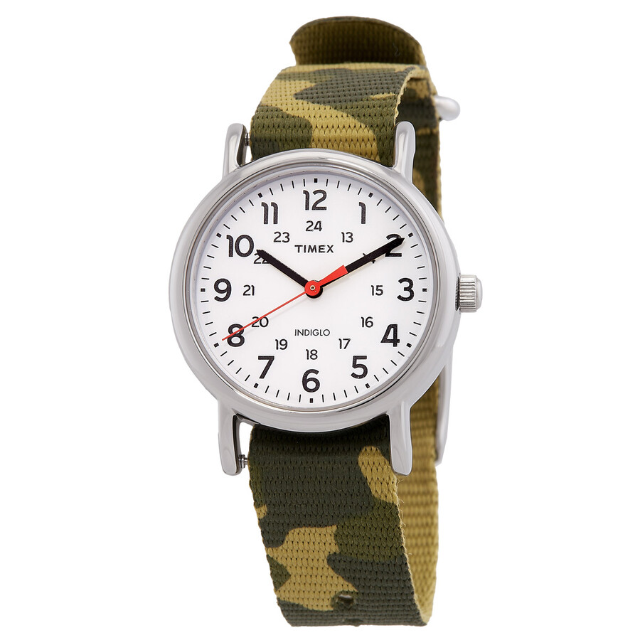 Timex Weekender Quartz White Dial Ladies Watch TW2V61500 194366383515 ...