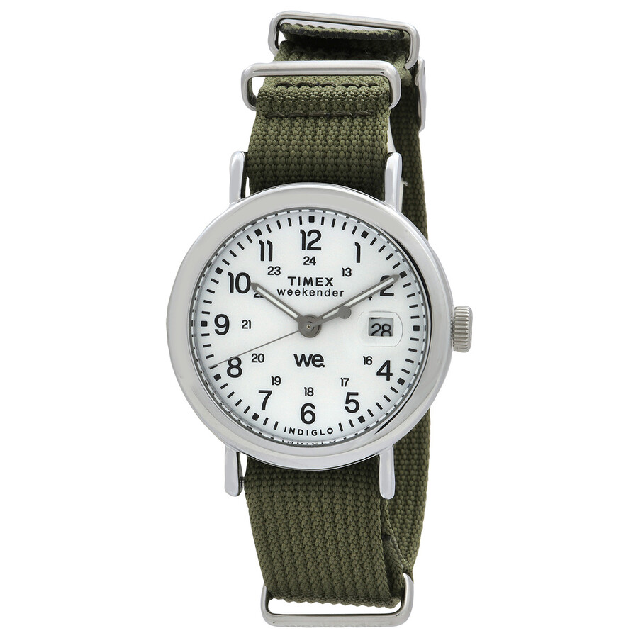 Timex Weekender Quartz White Dial Unisex Watch TW2W85600 194366378535 ...