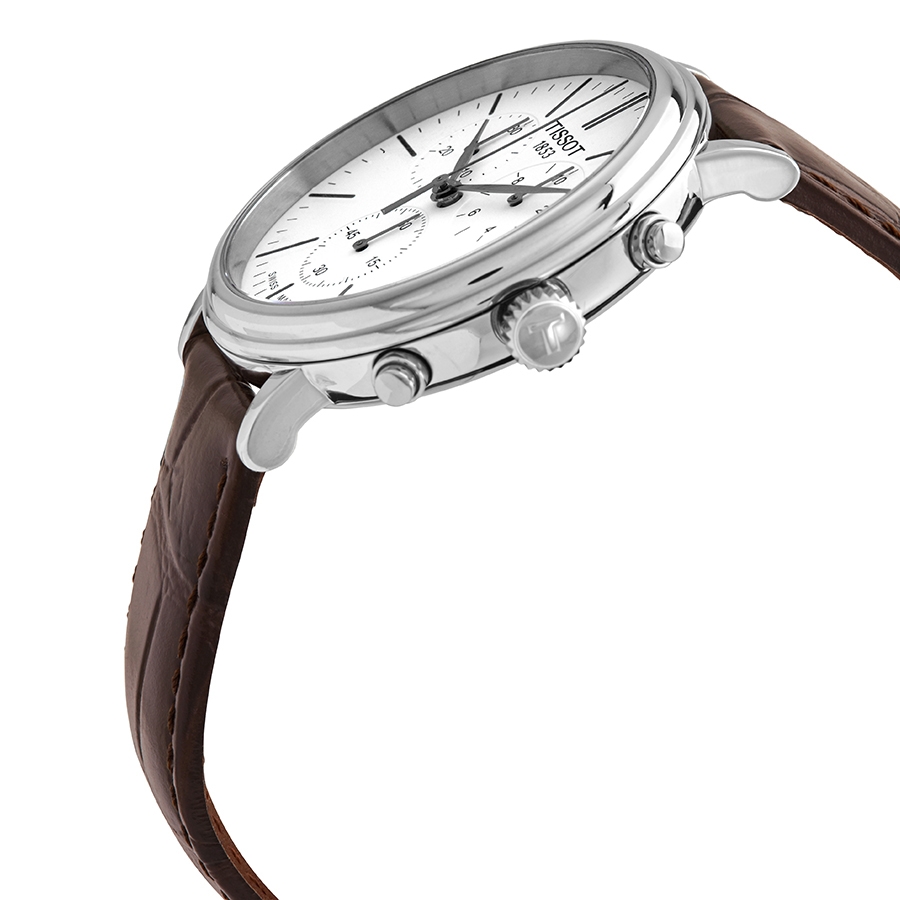 Tissot Carson Premium Chronograph Quartz White Dial Watch T122.417.16 ...