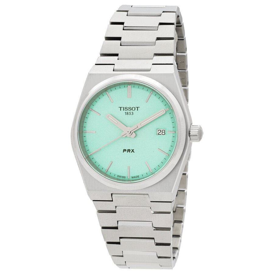 Tissot PRX Quartz Light Green 35mm Dial Ladies Watch T1372101109100 ...