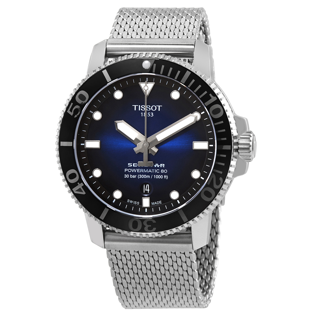 Tissot Seastar 1000 Blue Gradient Dial Automatic Men's Watch T120.407 ...