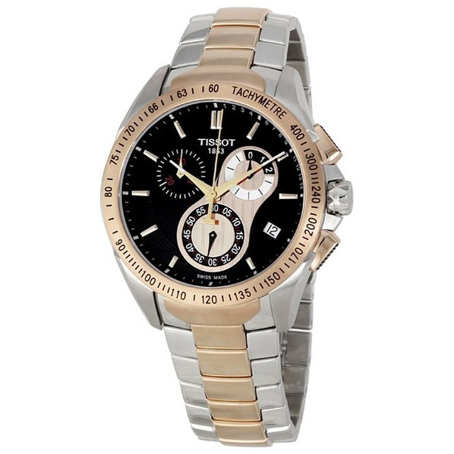 Tissot Veloci-T Chronograph Quartz Black Dial Men's Watch T024.417.22 ...