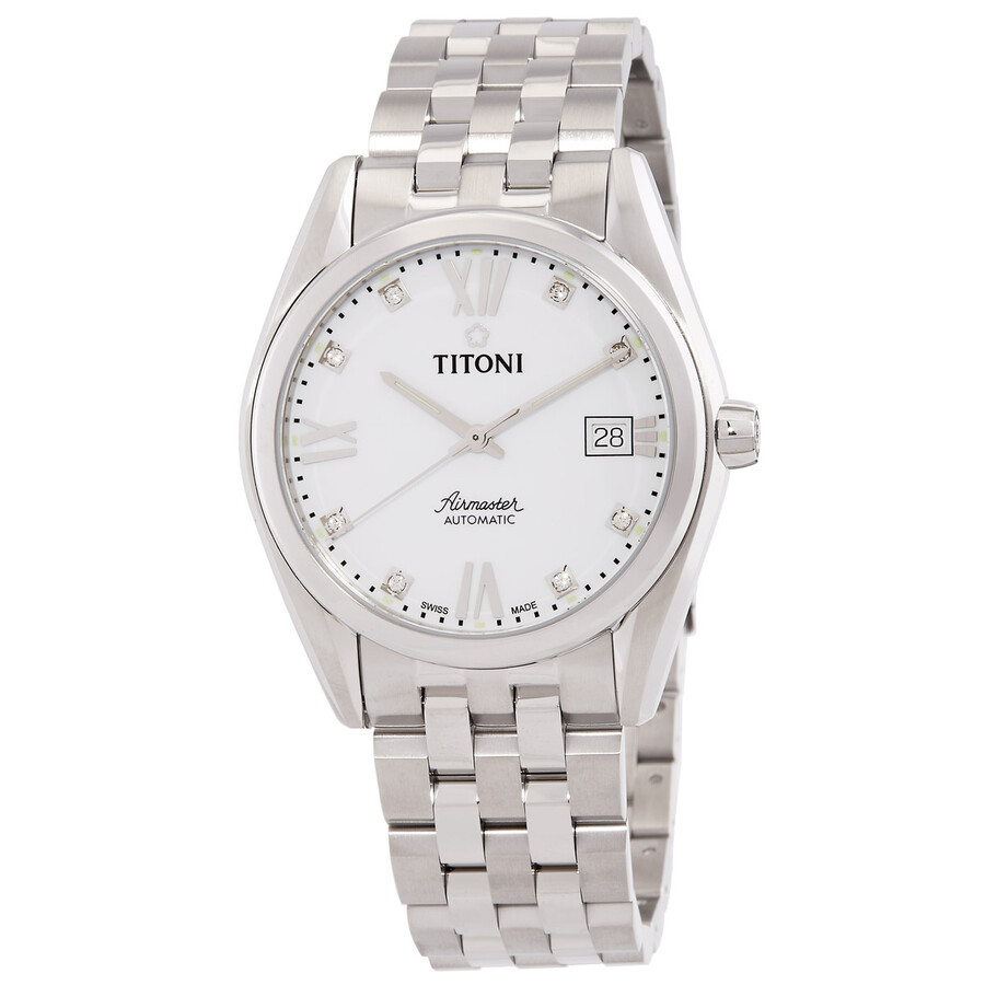 Titoni Airmaster Automatic White Dial Men's Watch 83909 S-063 - Watches ...