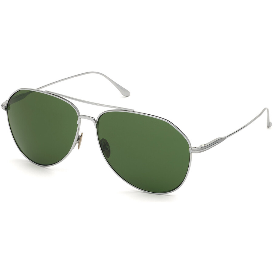 Tom Ford Cyrus Green Pilot Titanium Men's Sunglasses FT0747 16N 62 ...