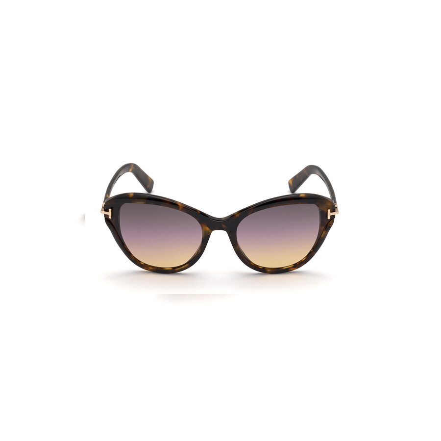 Tom Ford Leigh Smoke Gradient Cat Eye Ladies Sunglasses FT0850 55B 62 ...