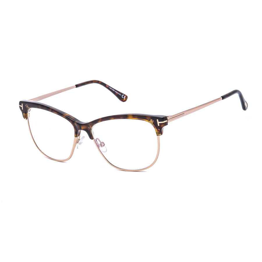 Tom Ford Ladies Tortoise Oval Eyeglass Frames FT5546-B05254 FT5546-B ...