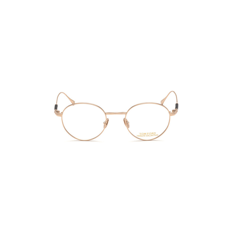 Tom Ford Men's Gold Tone Round Eyeglass Frames FT5717-P 28 FT5717-P 028 ...