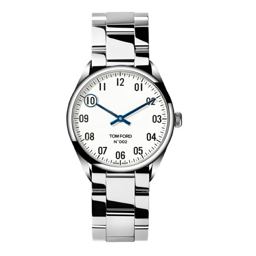 Tom Ford N.002 Quartz White Dial Men's Watch TF0120218034 887365866225 ...