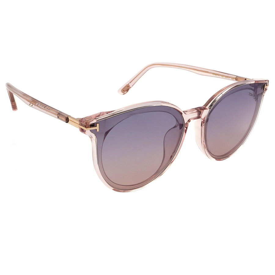 Tom Ford Purple Gradient Round Unisex Sunglasses TF0807K 72Z 63 FT0807 ...
