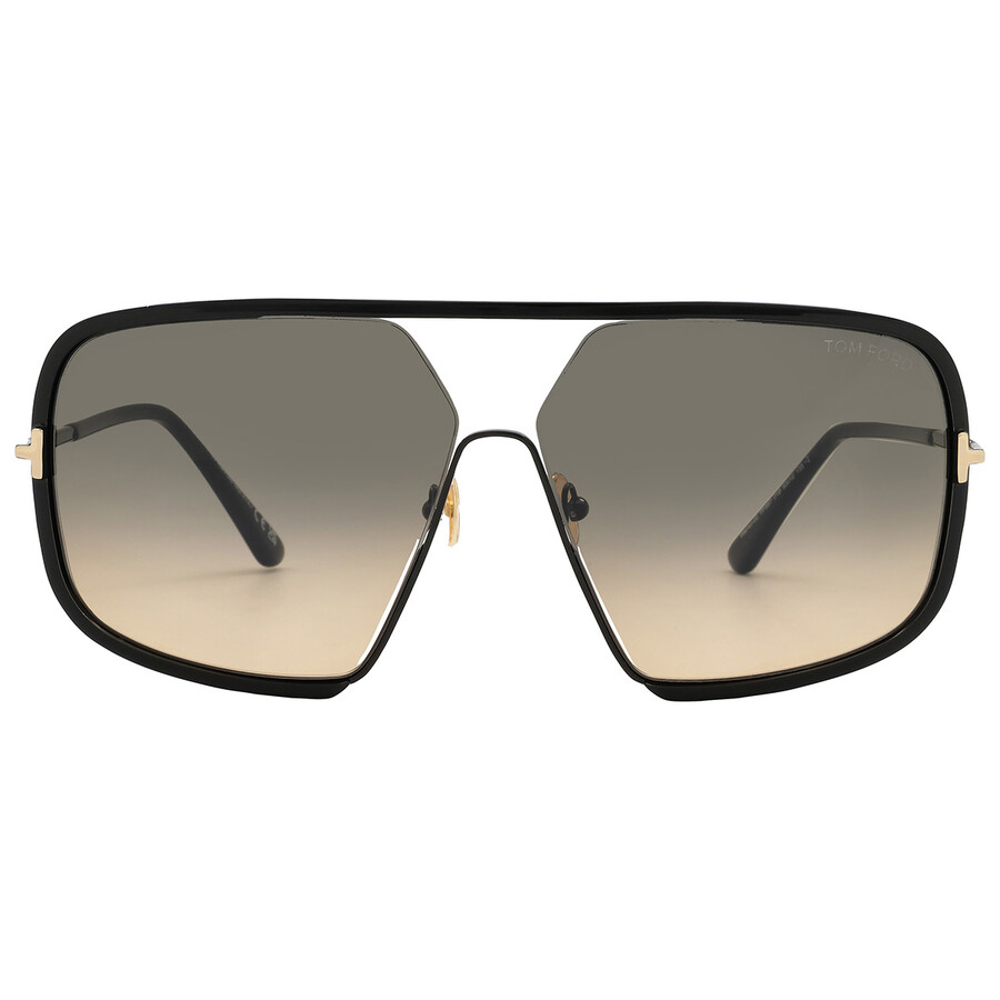 Tom Ford Warren Smoke Gradient Oversized Ladies Sunglasses FT0867 01B 63 Tom Ford Sunglasses ...