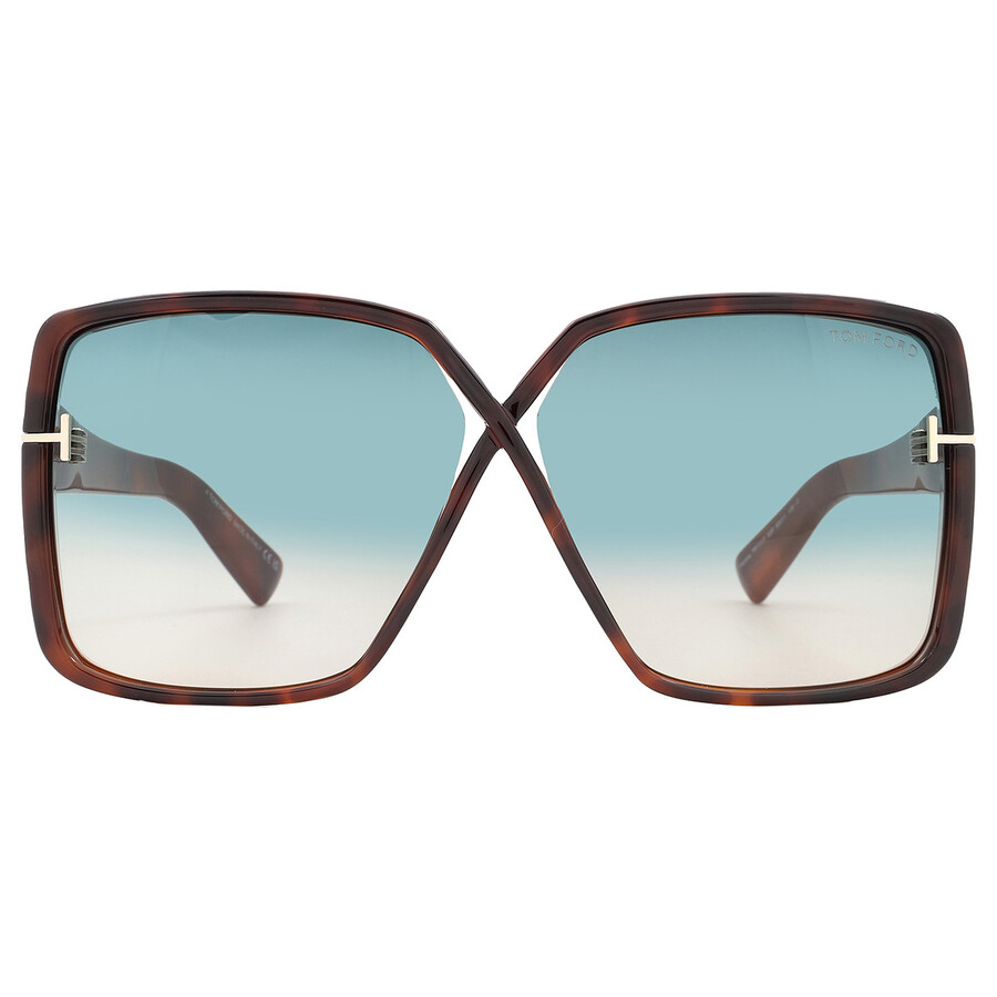 Tom Ford Yvonne Blue Gradient Butterfly Ladies Sunglasses FT1117 53P 63 ...