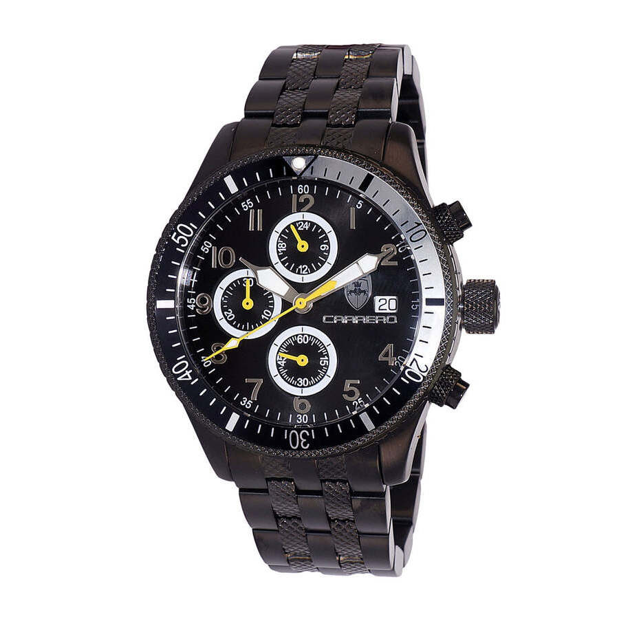Torino Carrero LaserGraph Chronograph Quartz Black Dial Men's Watch ...