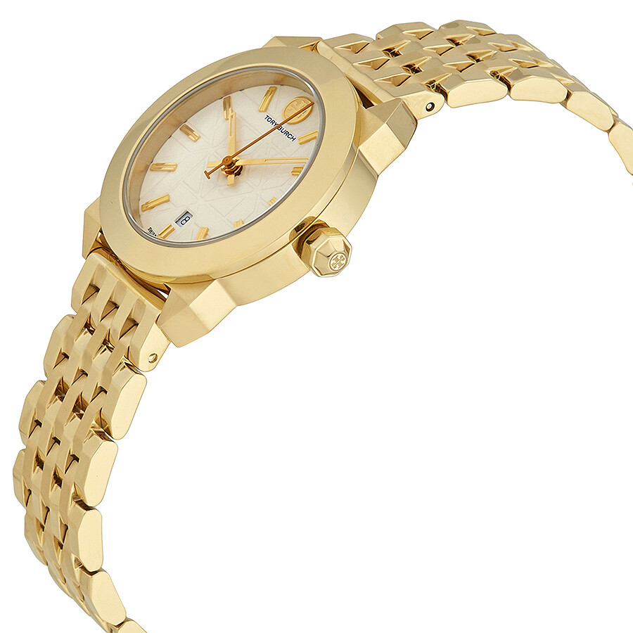 Tory Burch Whitney White Dial Gold-Tone Stainless Steel Ladies Watch ...