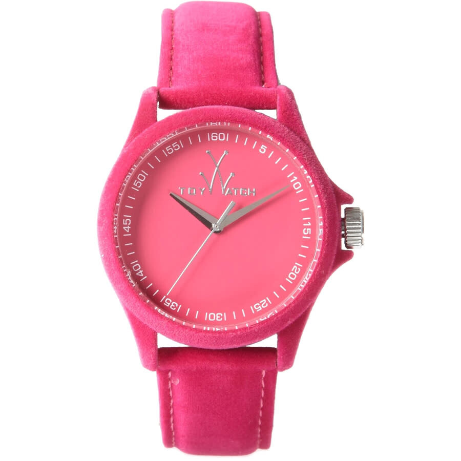 Toy Watch Sartorial Only Time Pink Dial Pink Velvet-covered Leather ...