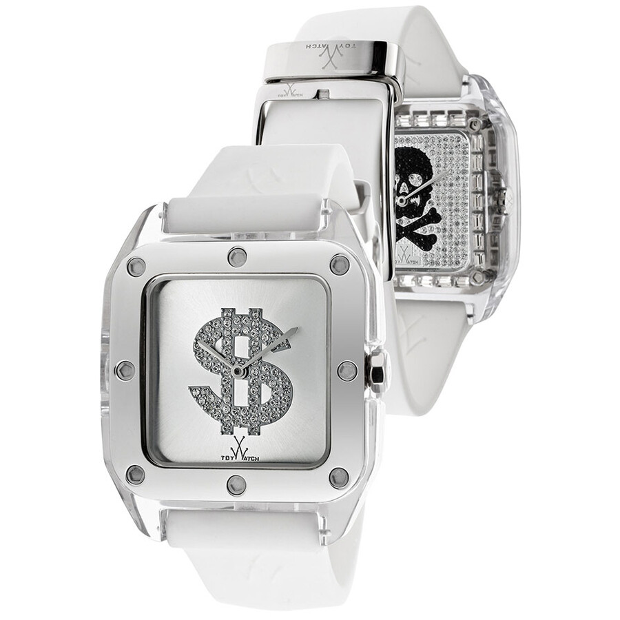 Toy Watch Top Silver Bottom Crystal-set Dual Face Dial Unisex Watch ...