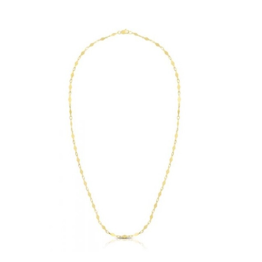 Tresorra 14K Yellow Gold Diamond Shape Mirror Chain Necklace 67218 ...
