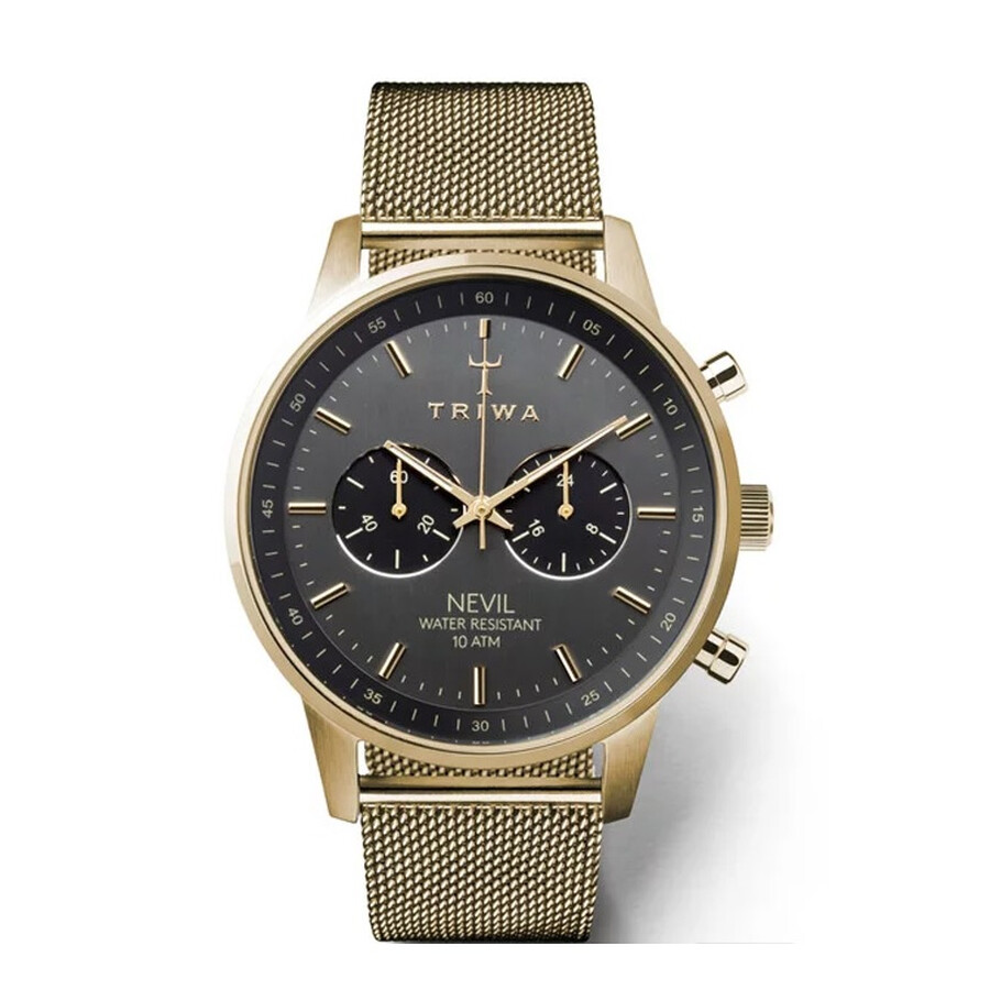 Triwa Nevil Quartz Smoky Gray Dial Unisex Watch NEST117ME021313 ...