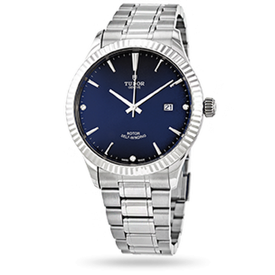 Tudor Style Automatic Diamond Blue Dial Unisex Watch M12710-0017 ...