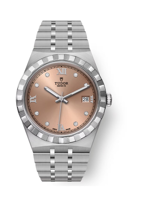 Tudor Automatic Diamond Pink Dial Ladies Watch M28500-0009 - Watches ...