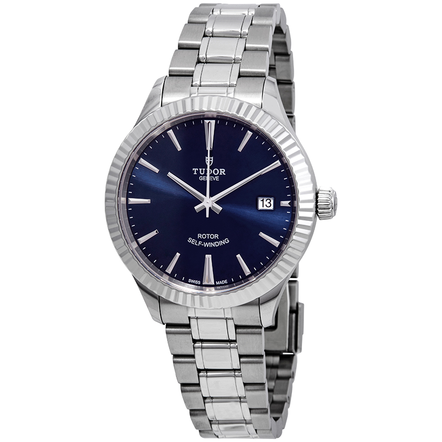Tudor Style Automatic Blue Dial Stainless Steel Men's 38 mm Watch 12510 ...